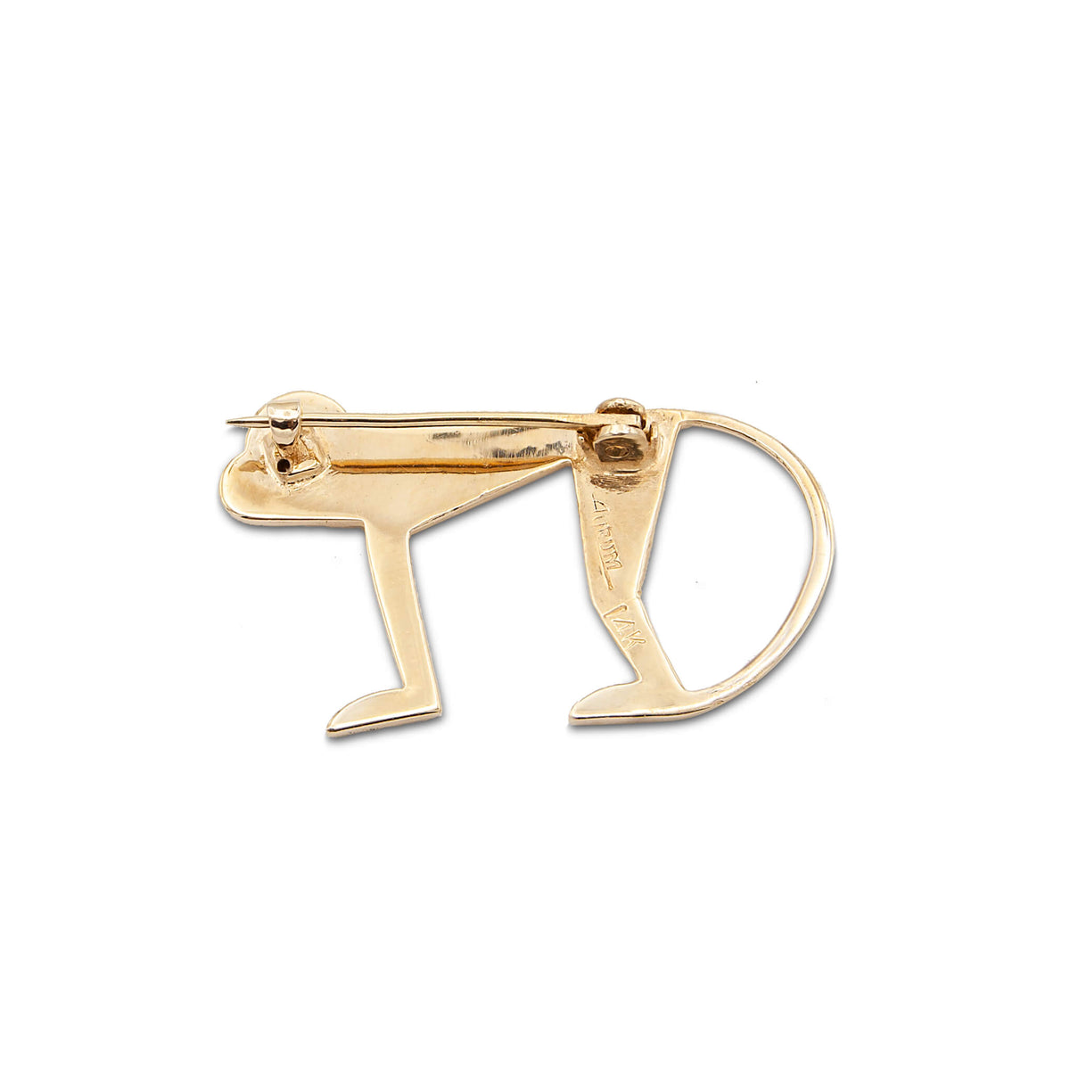 14 Karat Yellow Gold Diamond Eye Monkey Pin – Aurum Jewelers
