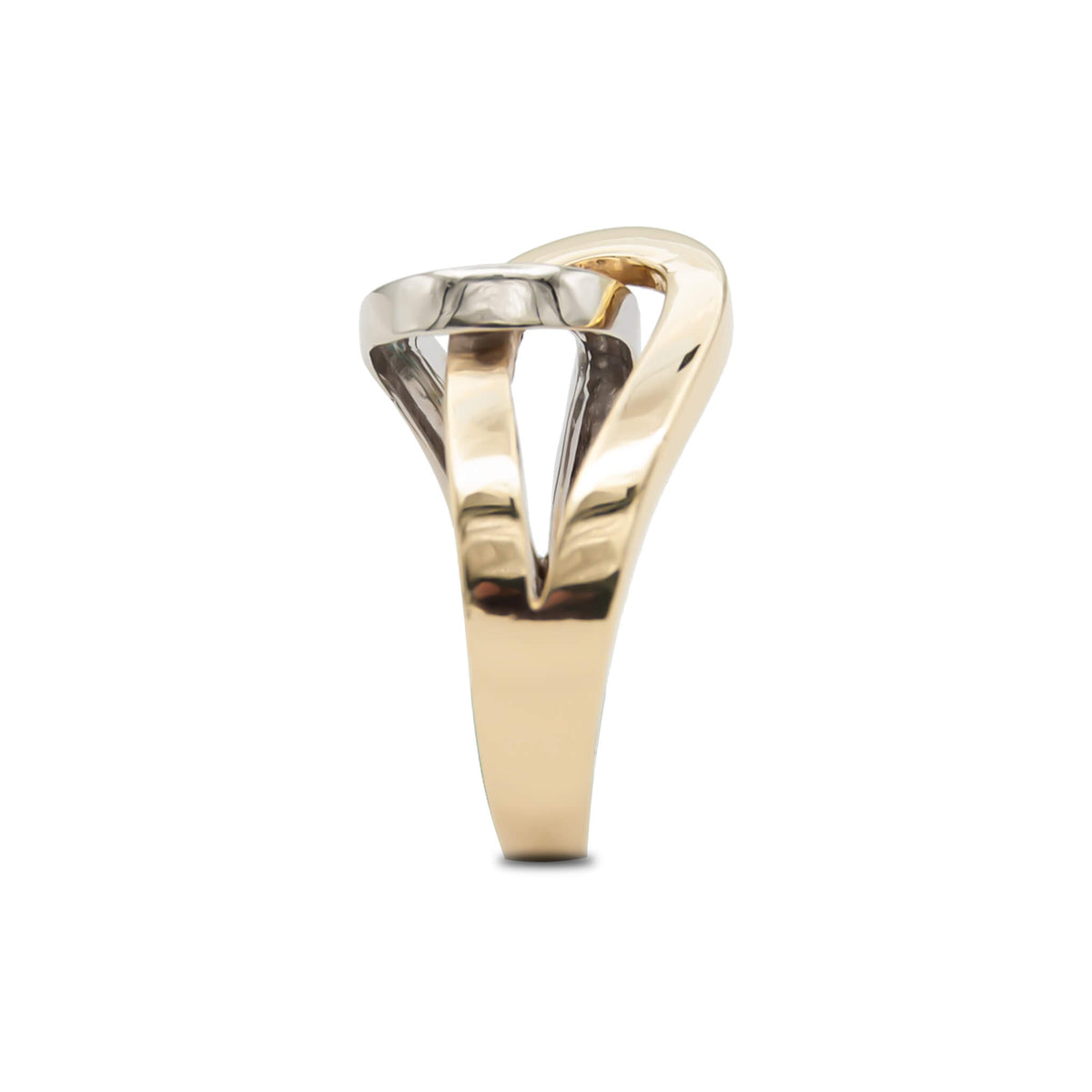 Vintage Two Tone 14 Karat Gold Interlocking Ring – Aurum Jewelers